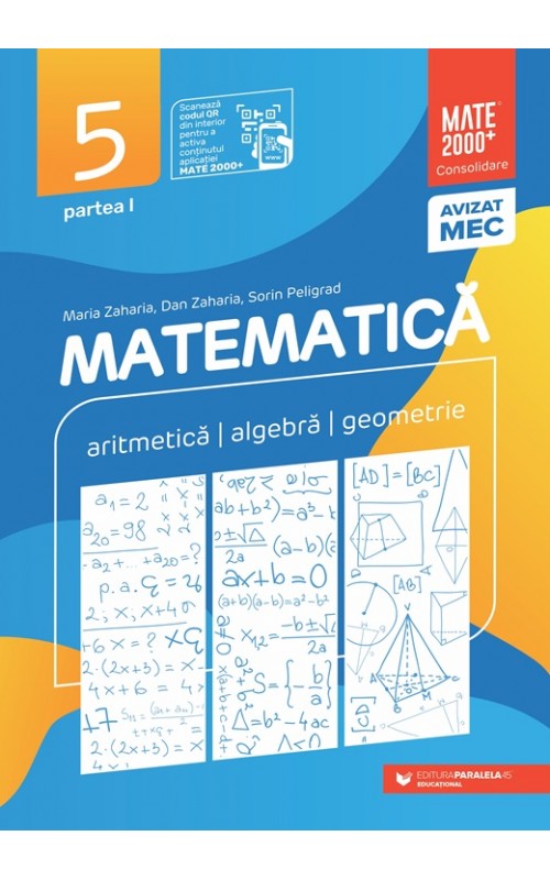 Matematica. Consolidare Clasa a 5-a. Semestrul 1 (2025-2026) | Paralela 45