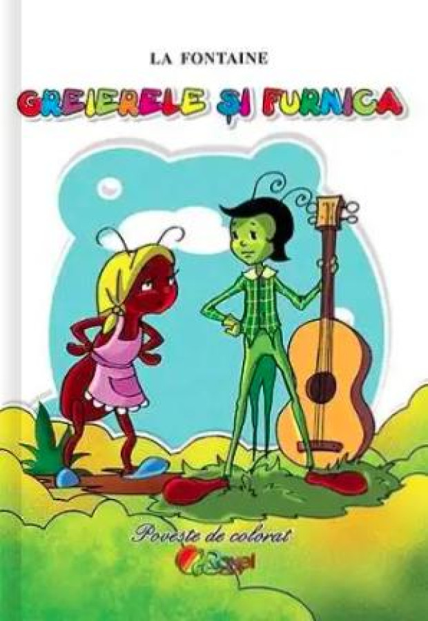 Greierele si furnica (Poveste de colorat format A5)