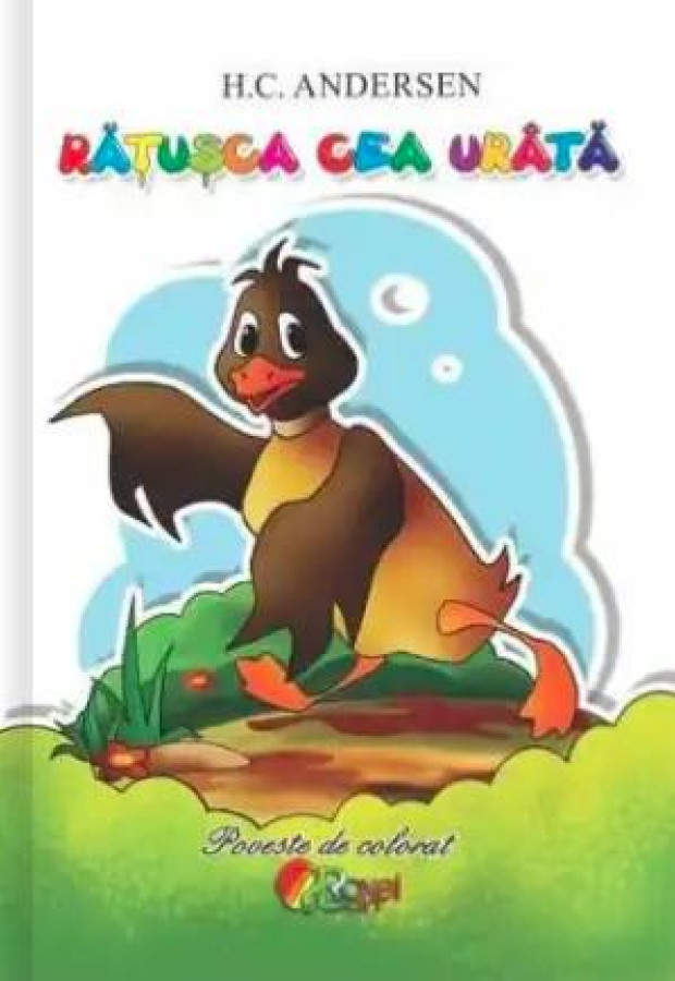 Ratusca cea urata (Poveste de colorat format A5)